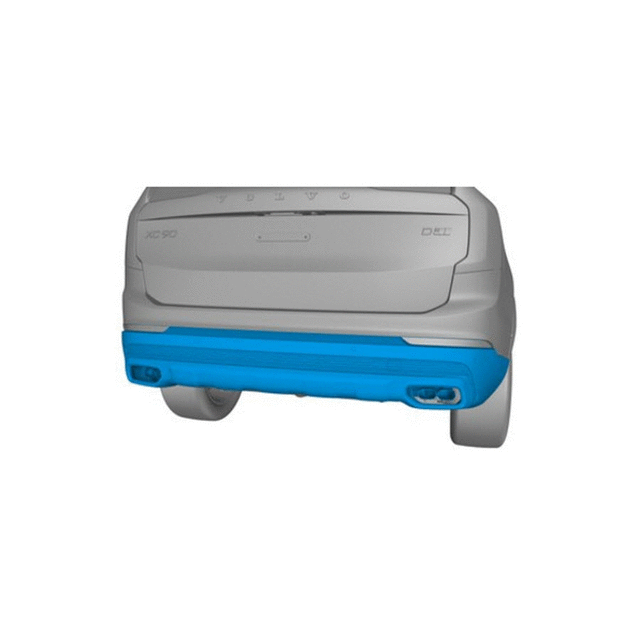 31650307 - Skid Plate - Rear Bumper - W/O Towbar Hitch - 2016-2019 ...