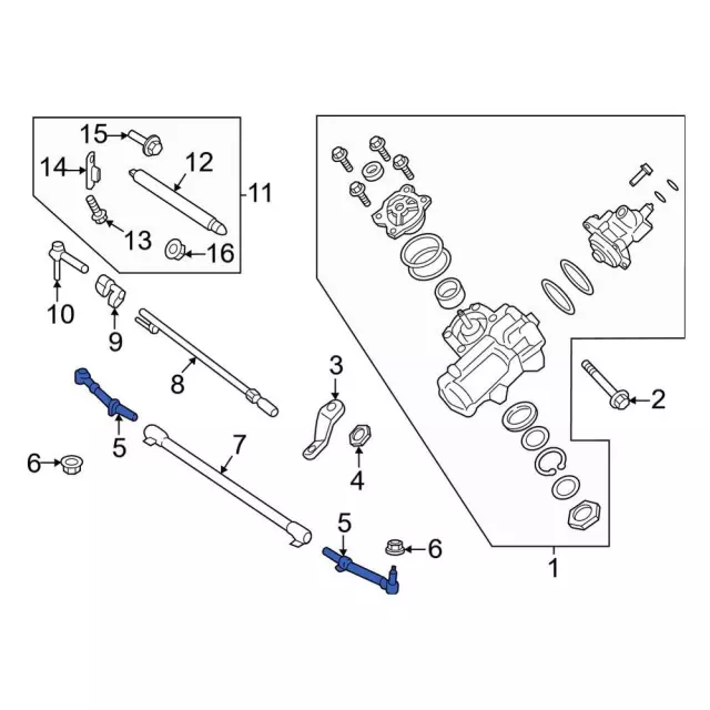 PC3Z-3A131-C - Outer Tie Rod 2023-2025 Ford | Ford Parts Direct